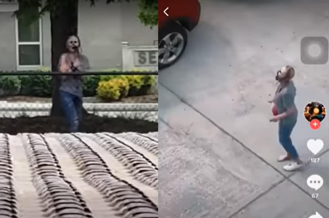 ¿Mujer zombie? Video viral muestra a la extraña persona - La Noticia